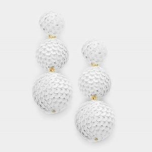 Ginga's Galleria | Jewelry | Sequin Triple Ball Bon Bon Earrings | Poshmark